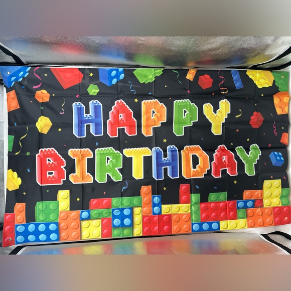 Party Supplies | Legos Theme Happy Birthday Backdrop Banner 6x3 12 Ft ...
